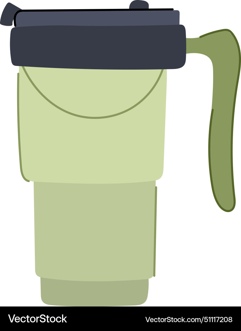 Morning reusable coffee cup cartoon Royalty Free Vector