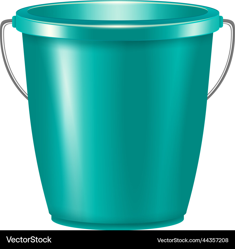 Realistic bucket Royalty Free Vector Image - VectorStock