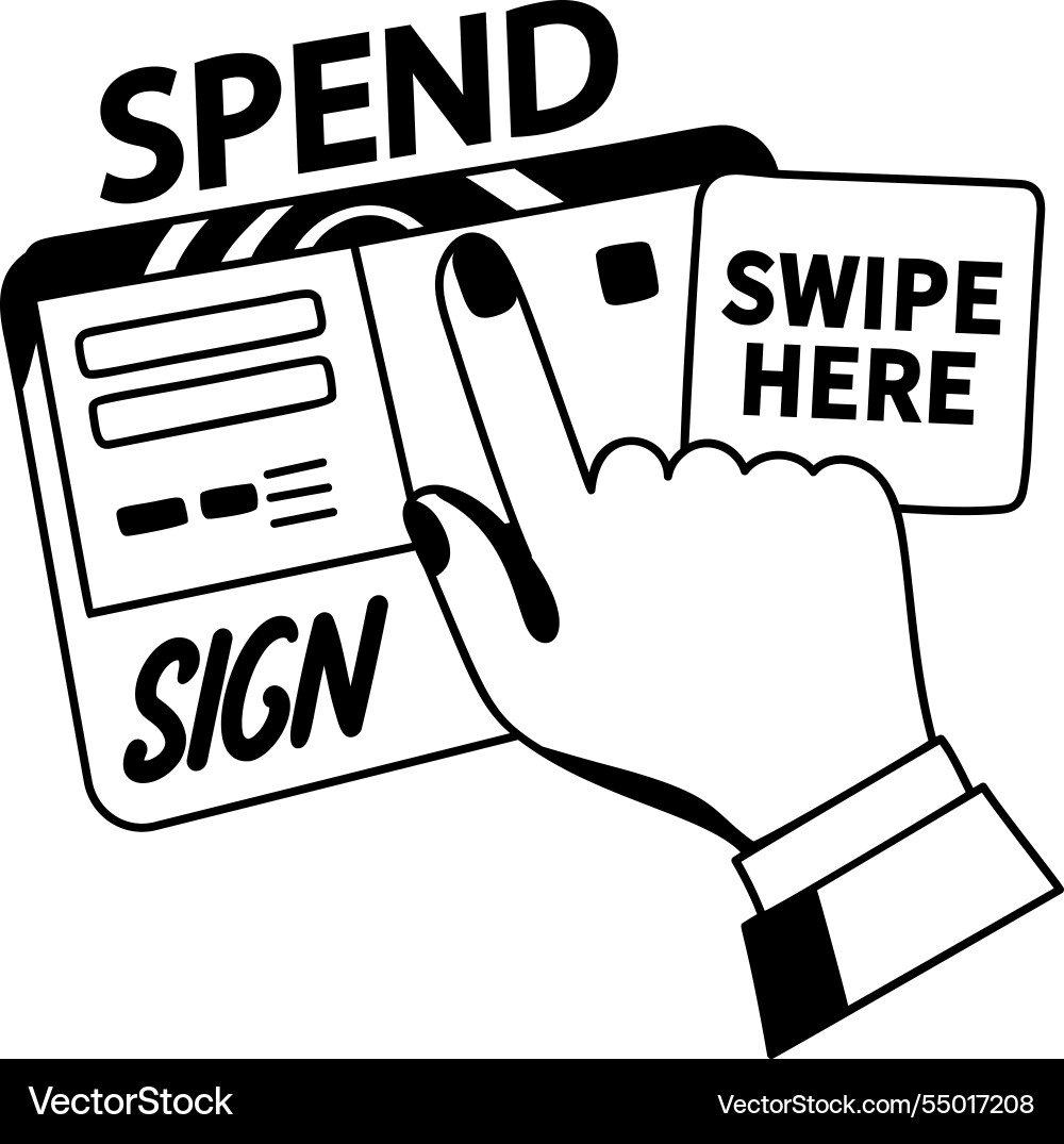 Spend money Royalty Free Vector Image - VectorStock