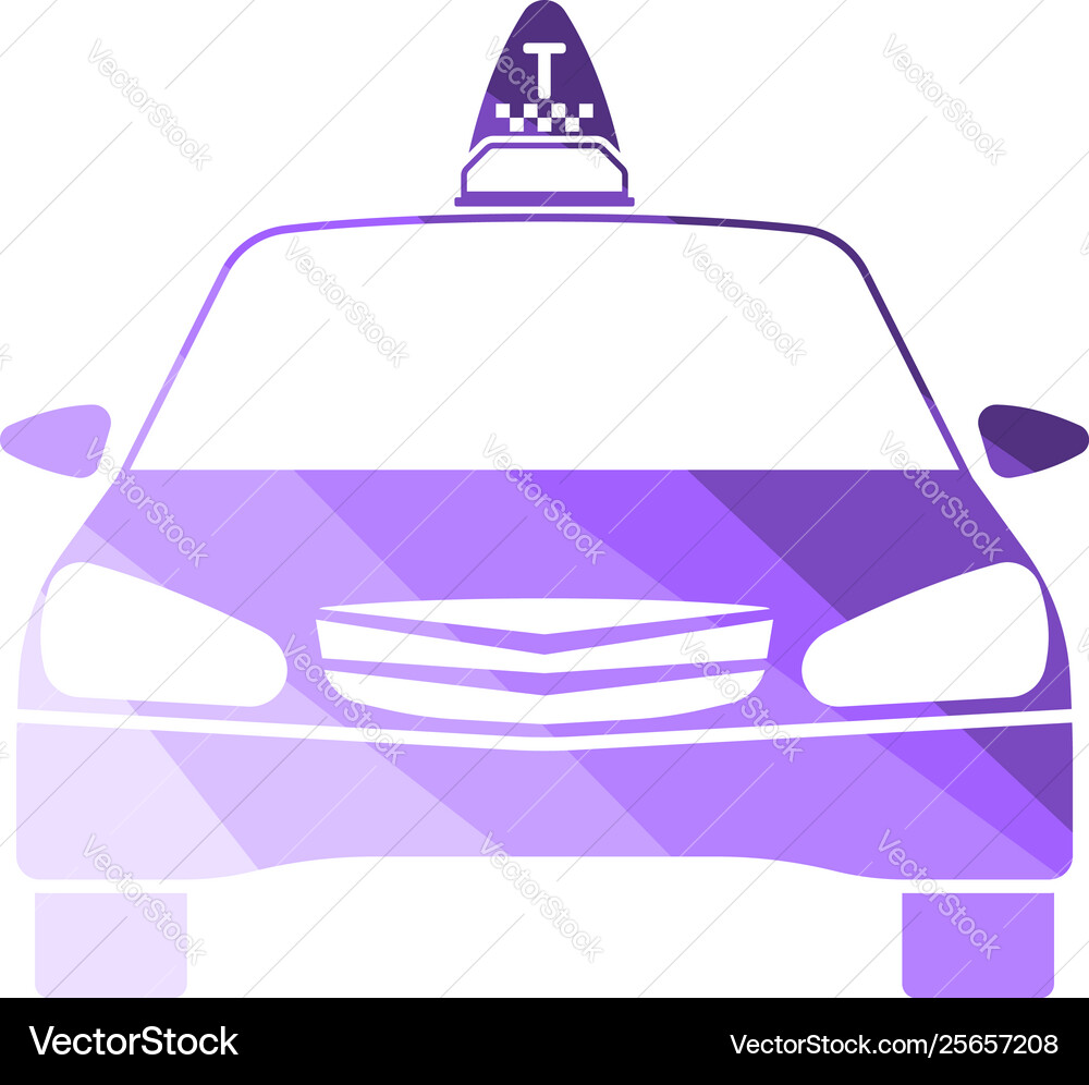 Taxi icon front view Royalty Free Vector Image