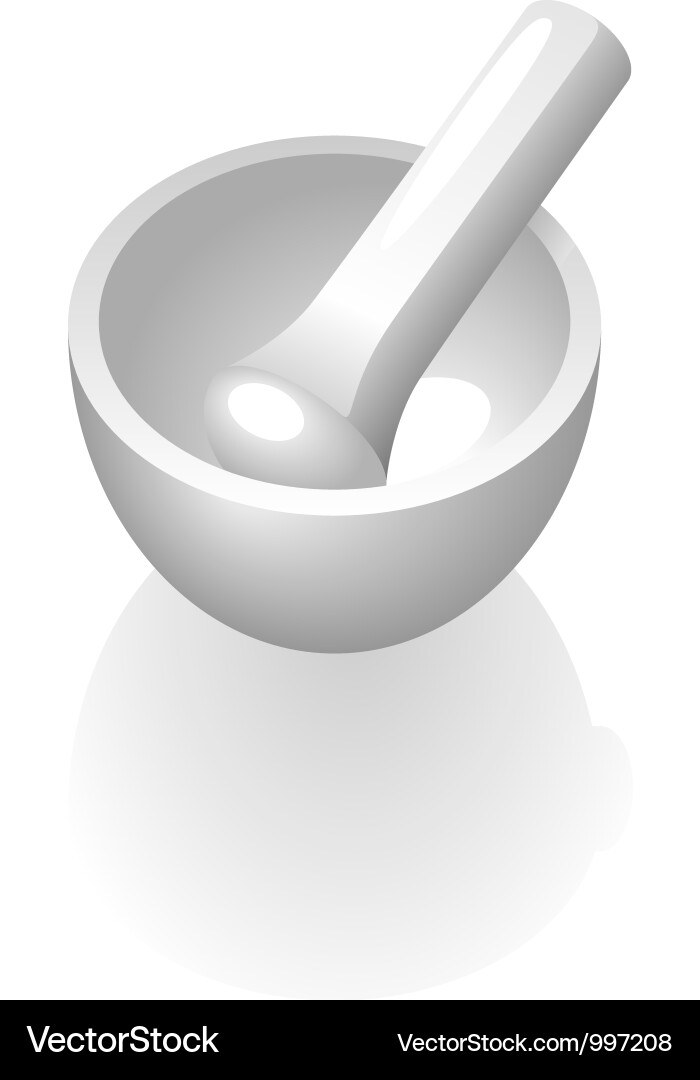 Traditional Mortar and Pestle Royalty Free Vector Image