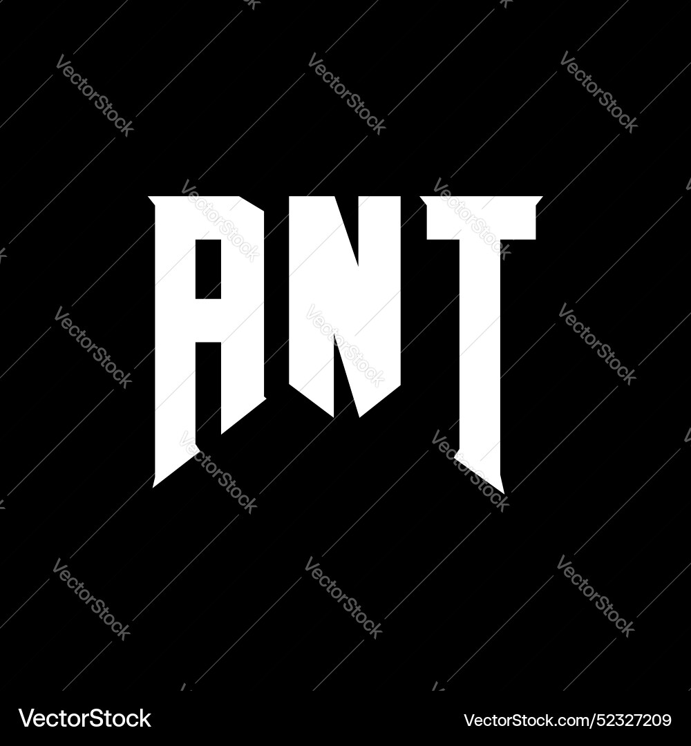 Ant letter logo design for technology company Vector Image