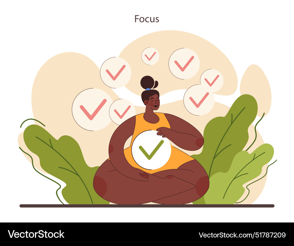 Focus in multitasking effective and competent Vector Image