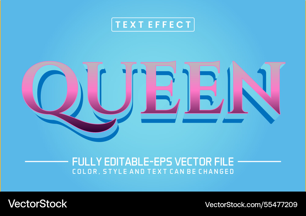 Friend text editable style effect Royalty Free Vector Image