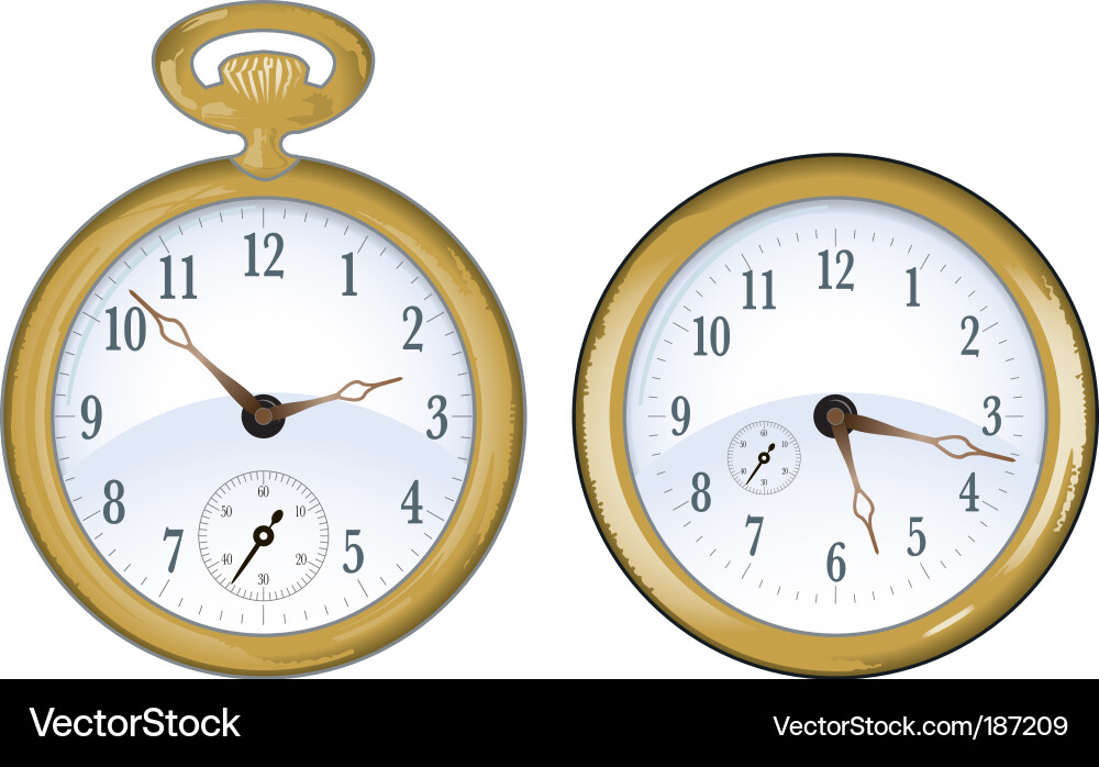 Gold watch Royalty Free Vector Image - VectorStock