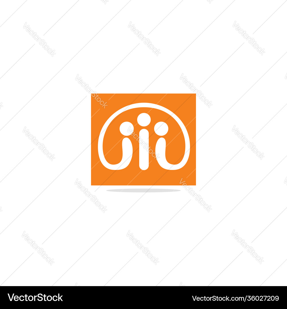 Group abstract partner logo Royalty Free Vector Image