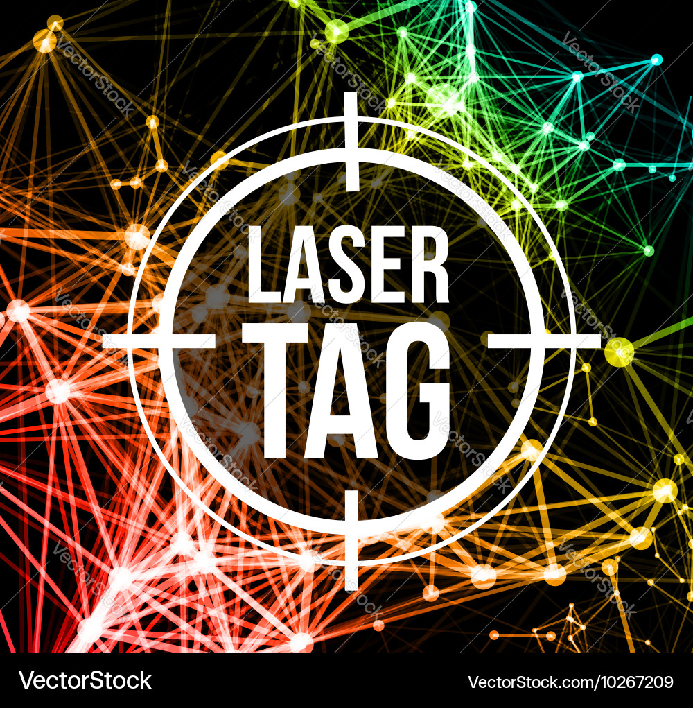 Laser tag with target Royalty Free Vector Image