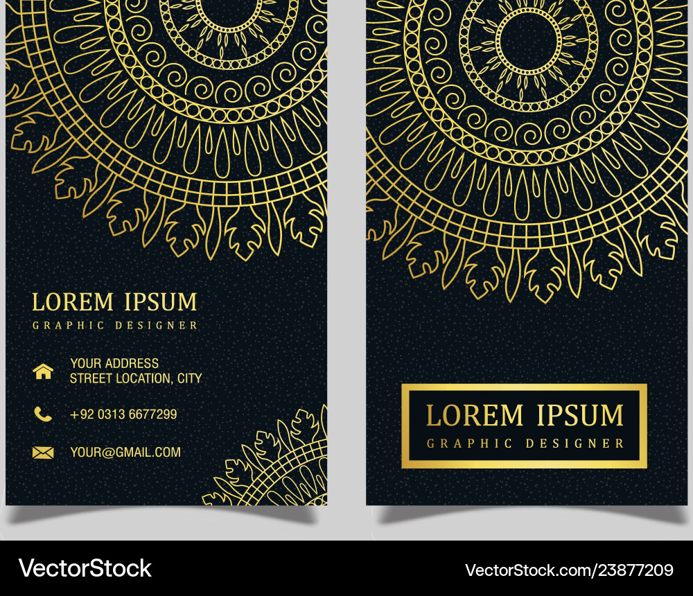 Luxury royal business card designs Royalty Free Vector Image