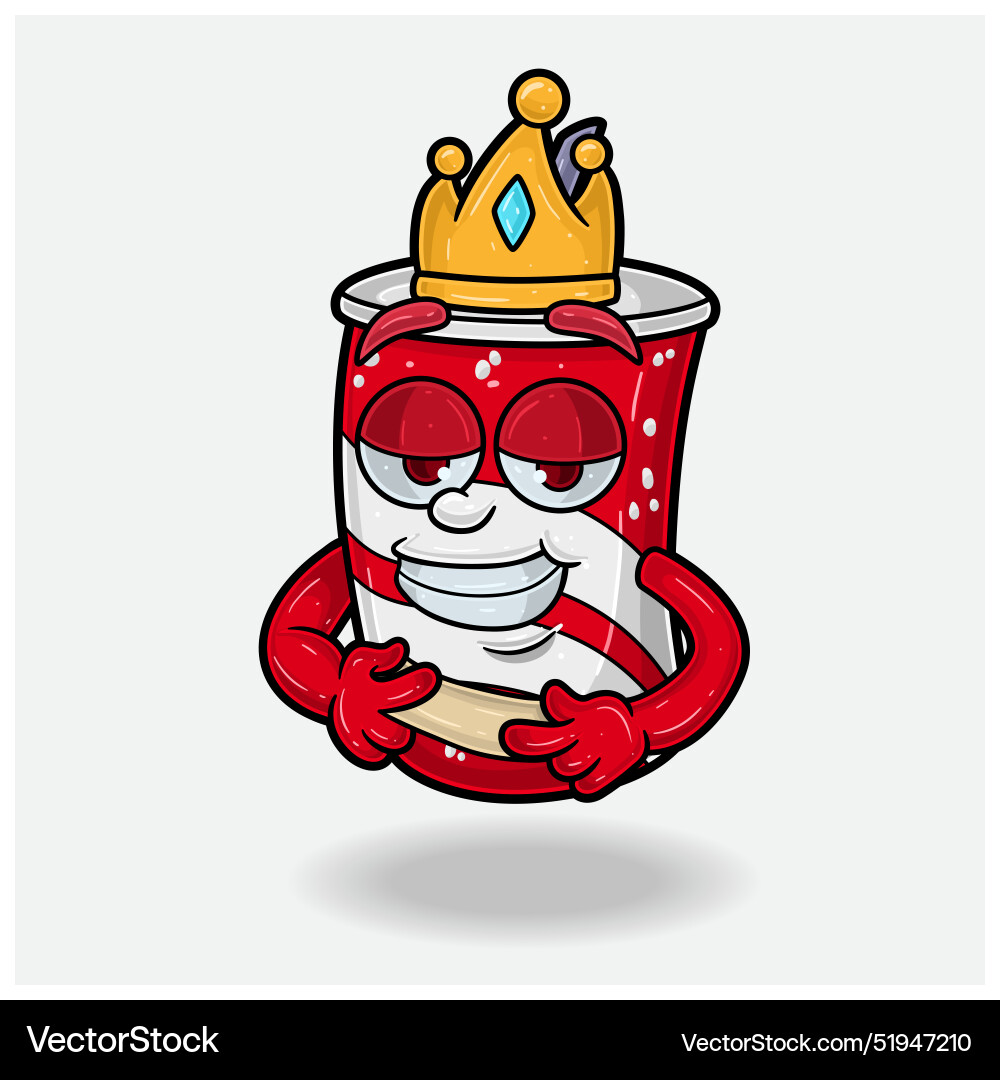 Cola cartoon with love struck expression Vector Image