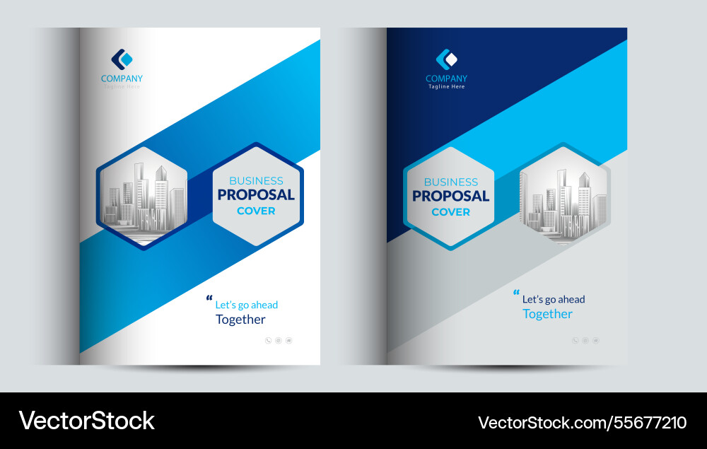 Corporate business proposal cover design template Vector Image