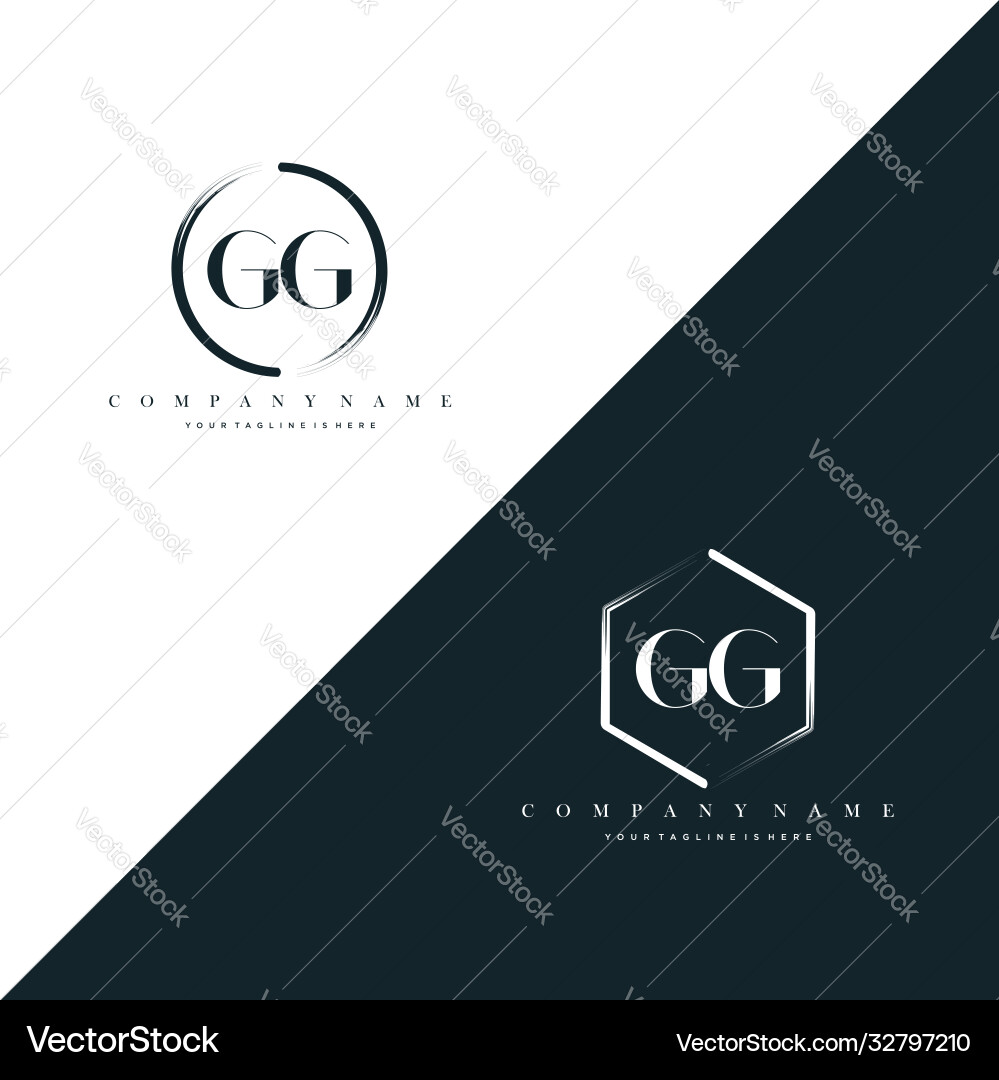 Elegant GG Monogram Logo Royalty Free Vector Image
