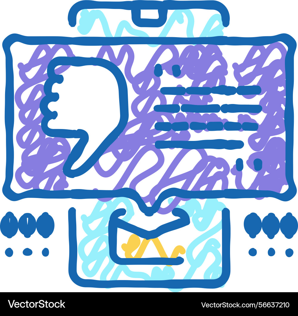 Offensive messages cyberbullying icon doodle Vector Image
