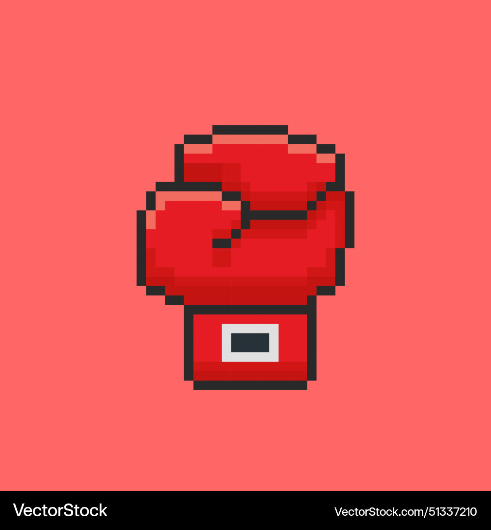 Pixel art boxing gloves game asset design Vector Image