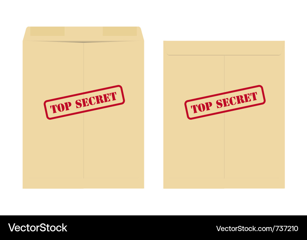 Top secret envelope Royalty Free Vector Image - VectorStock