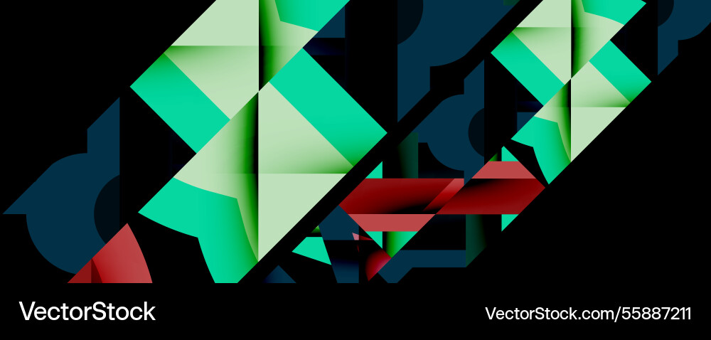 Abstract geometric composition with interlocking Vector Image