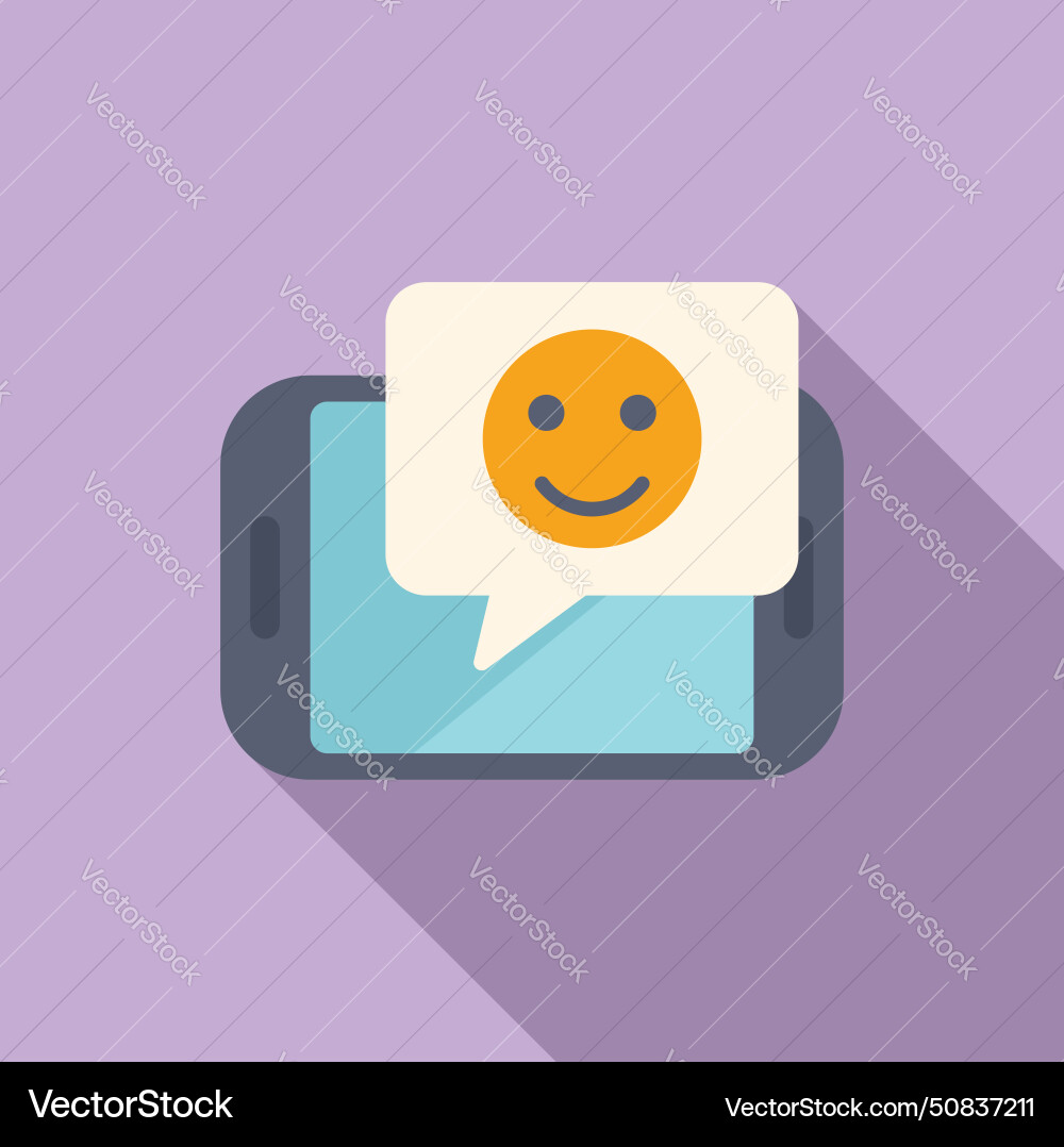 Emoji smiling level icon flat button rank Vector Image