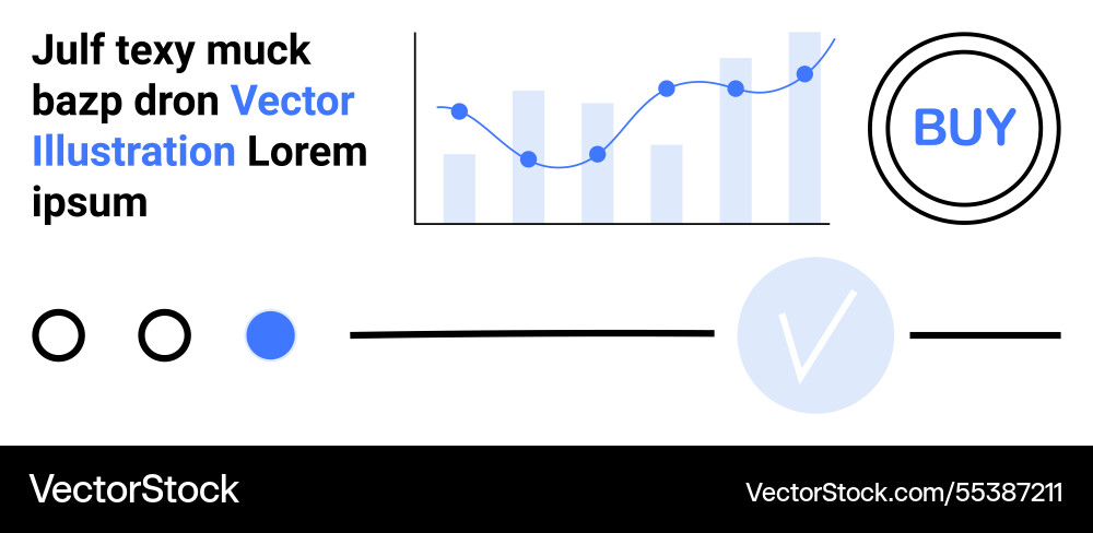 Graph analysis with buy button for digital Vector Image