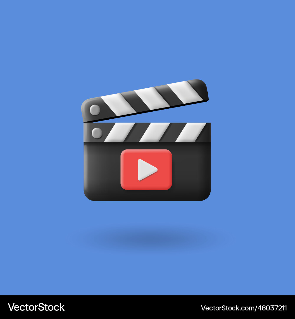 Movie clapper icon clapperboard sign Royalty Free Vector