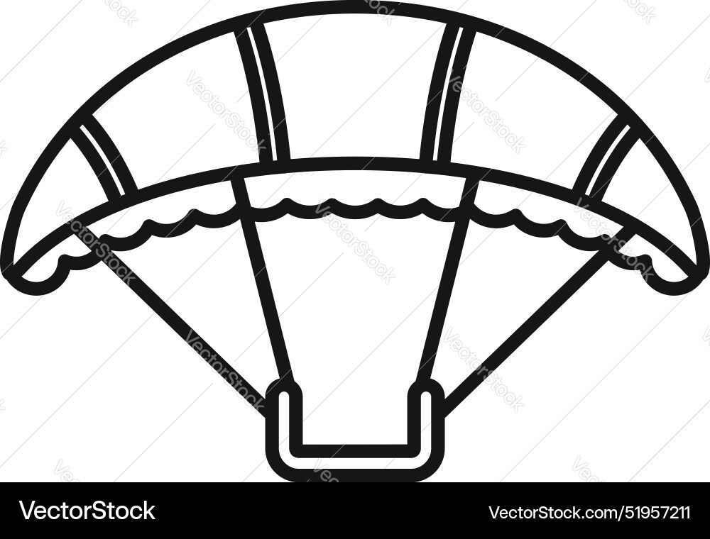Open parachute is floating on air for skydiving Vector Image