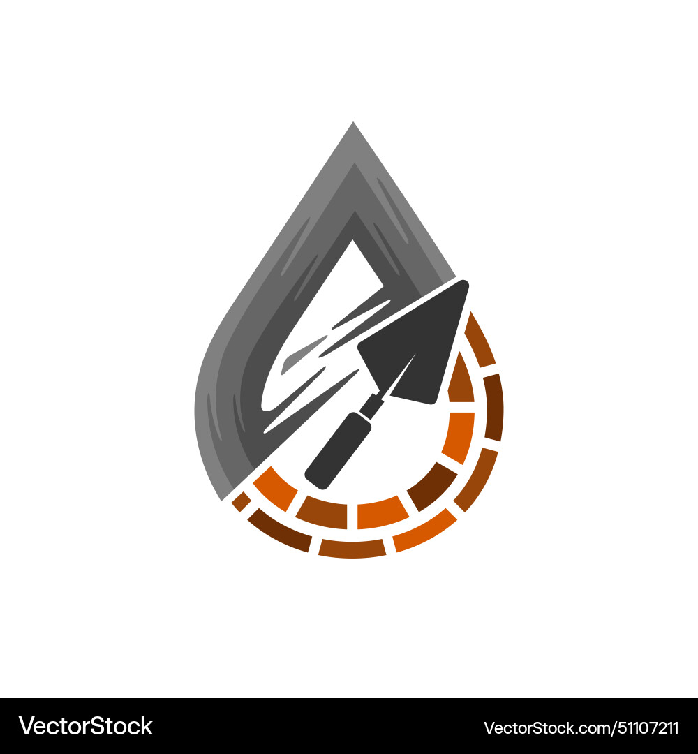 Plastering logo unique Royalty Free Vector Image