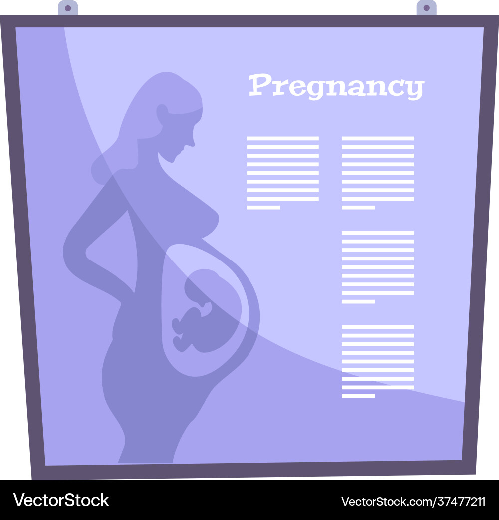 Pregancy poster icon Royalty Free Vector Image