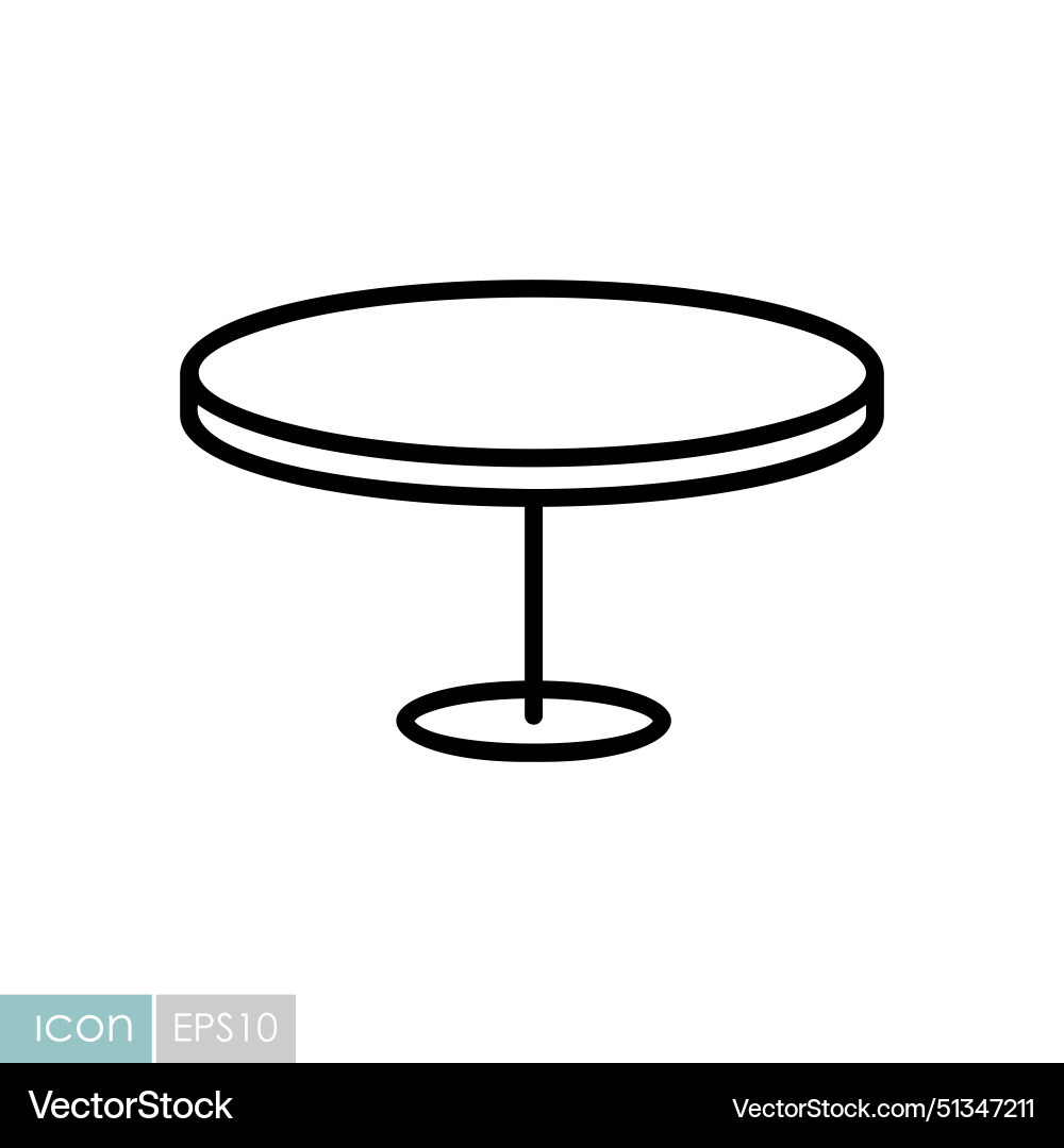 Round table icon furniture sign Royalty Free Vector Image