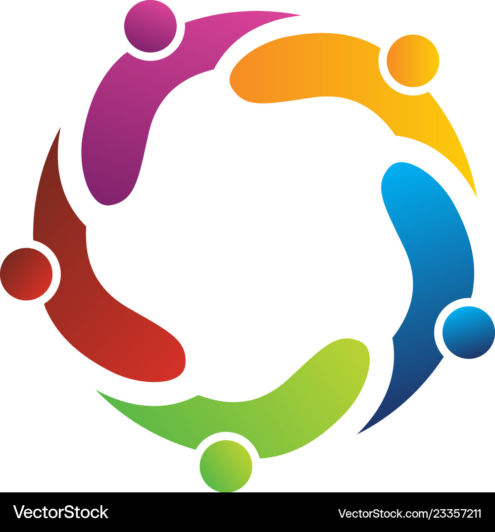 Teamwork Logo - Collaboration Royalty Free Vector Image