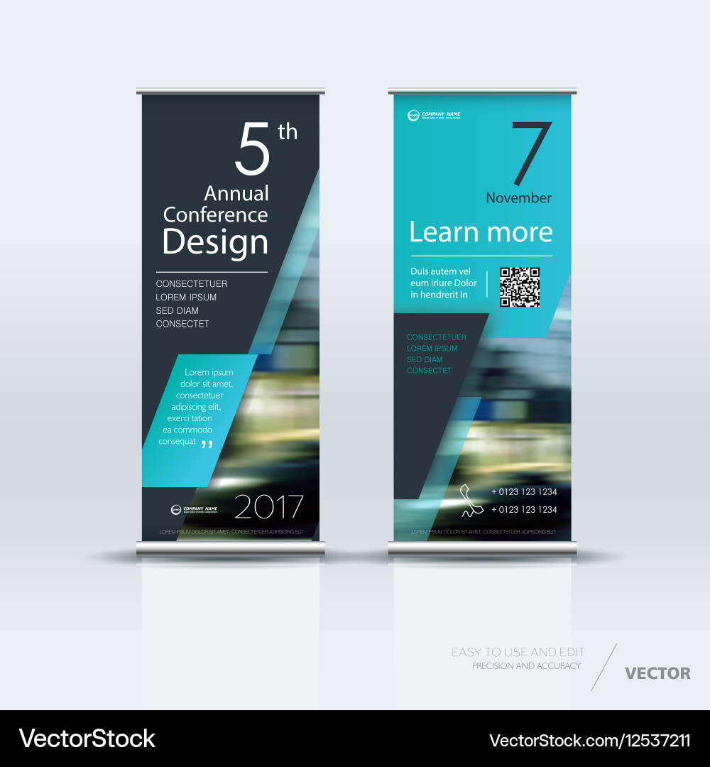 Vertical banner template design Royalty Free Vector Image