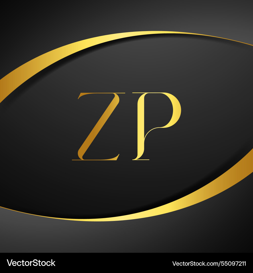 Zp luxury letter logo Royalty Free Vector Image