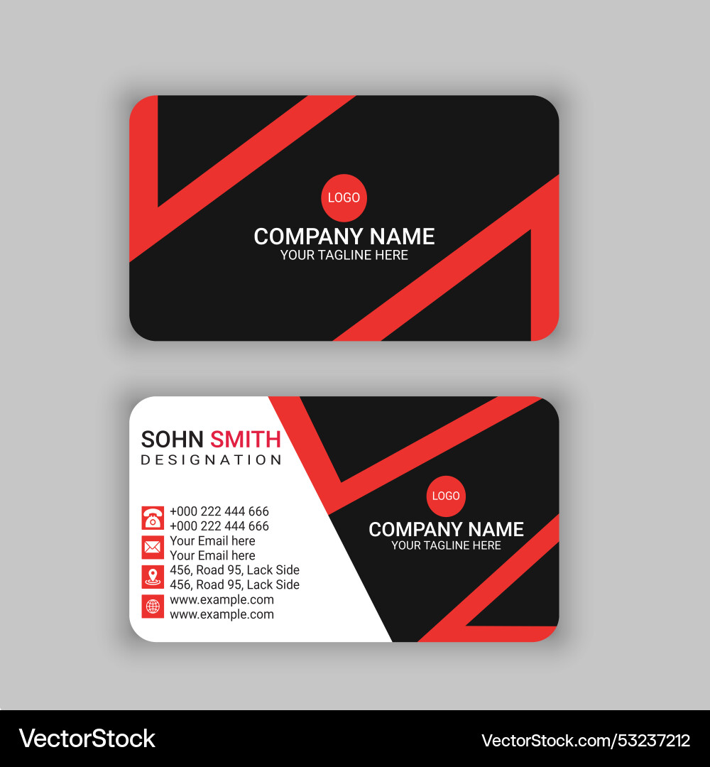 Business card or visiting Royalty Free Vector Image