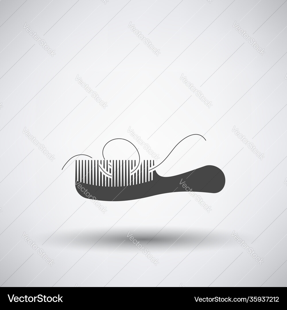 Hair in comb icon Royalty Free Vector Image - VectorStock