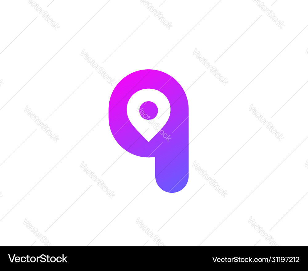 Letter q geotag logo icon design template elements
