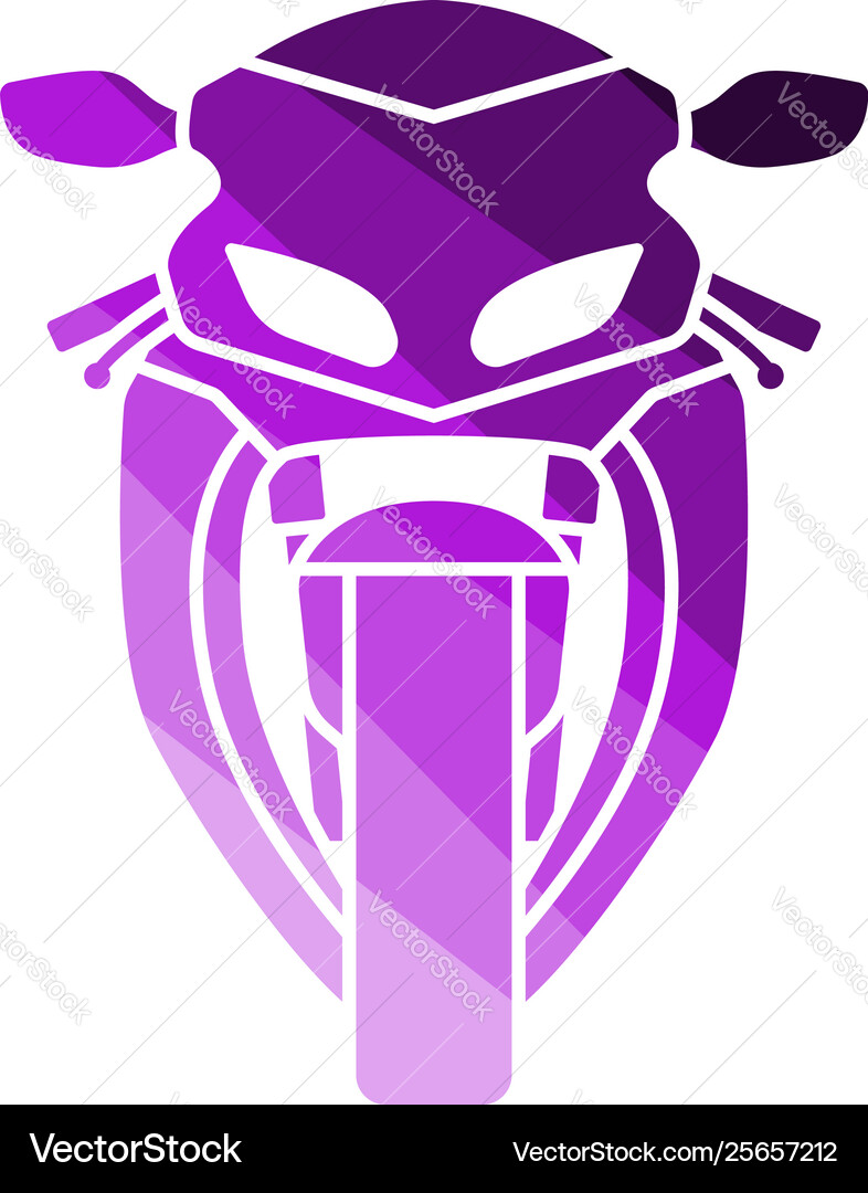 Motorcycle icon front view Royalty Free Vector Image