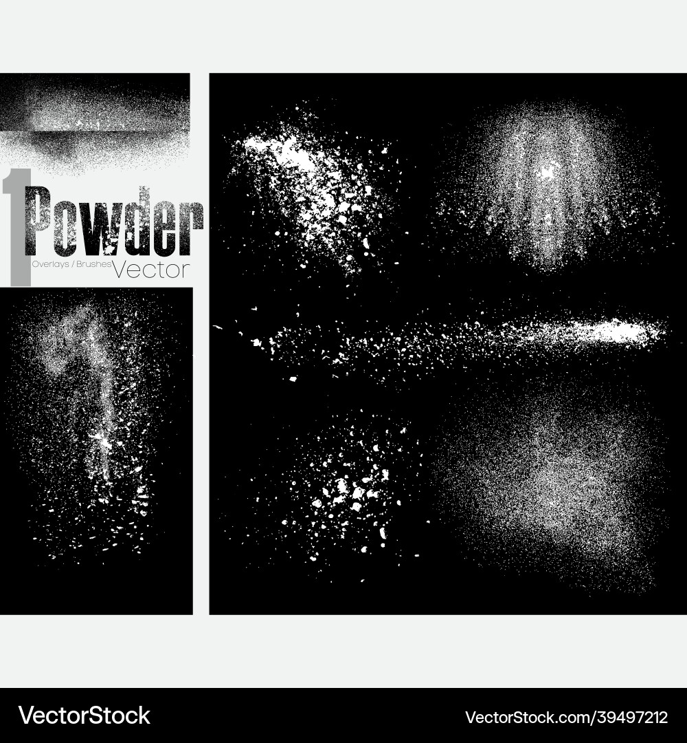 Powder overlays-brushes no 1 Royalty Free Vector Image