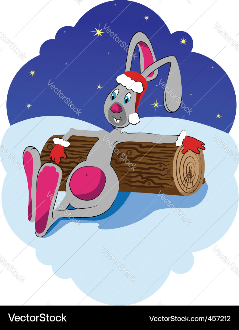 Rabbit new year Royalty Free Vector Image - VectorStock