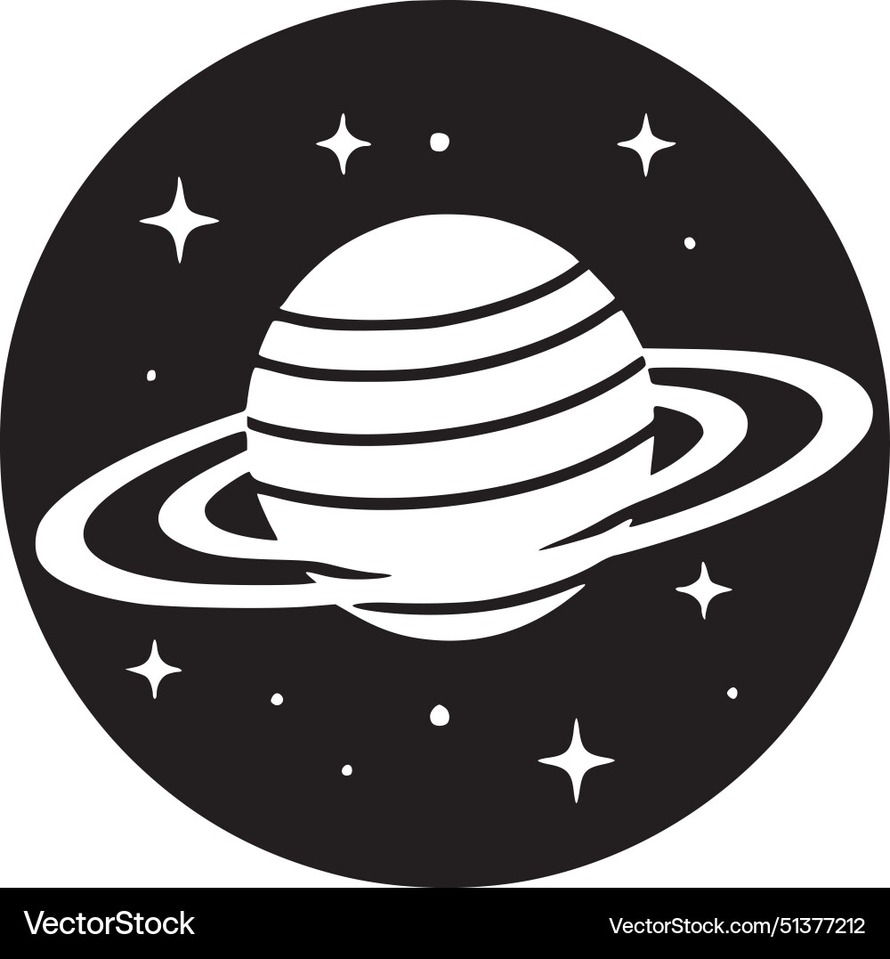 Space - black and white isolated icon Royalty Free Vector