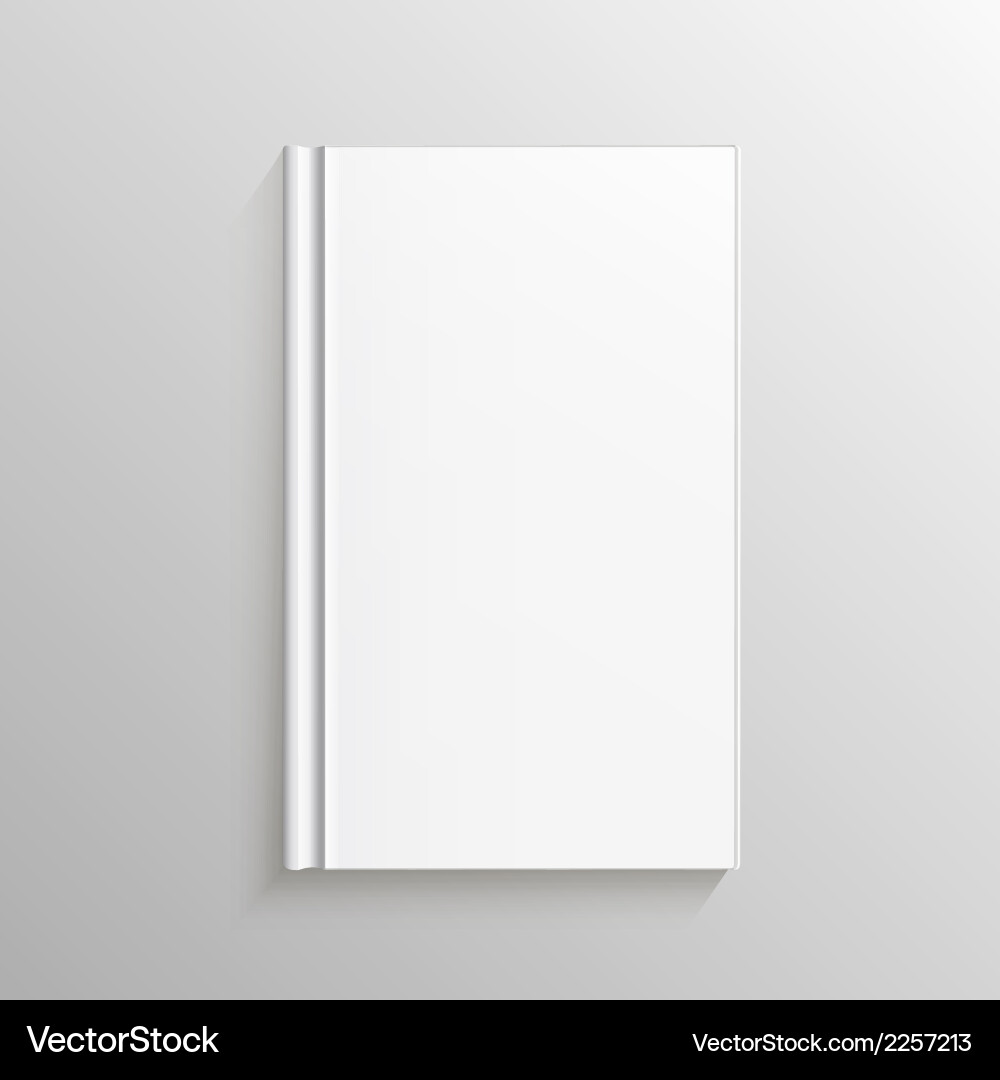 Blank book cover Royalty Free Vector Image - VectorStock