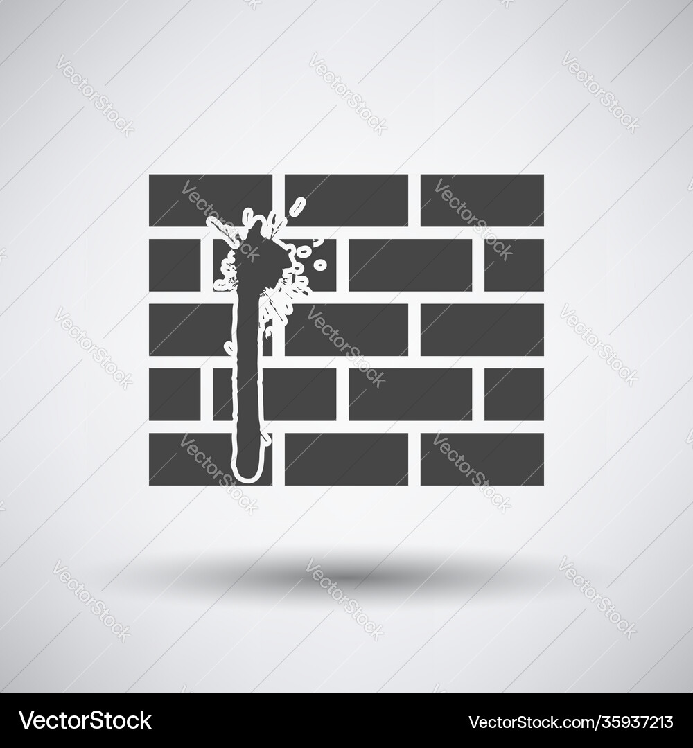 Blood on brick wall icon Royalty Free Vector Image