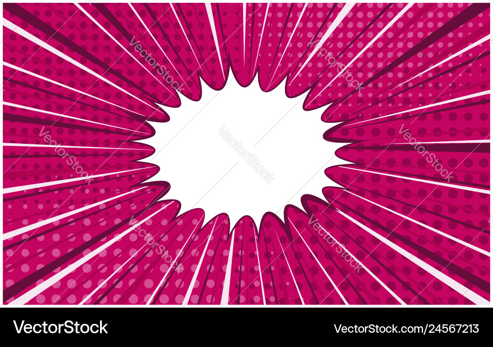 Bright pink exploding retro comic background Vector Image