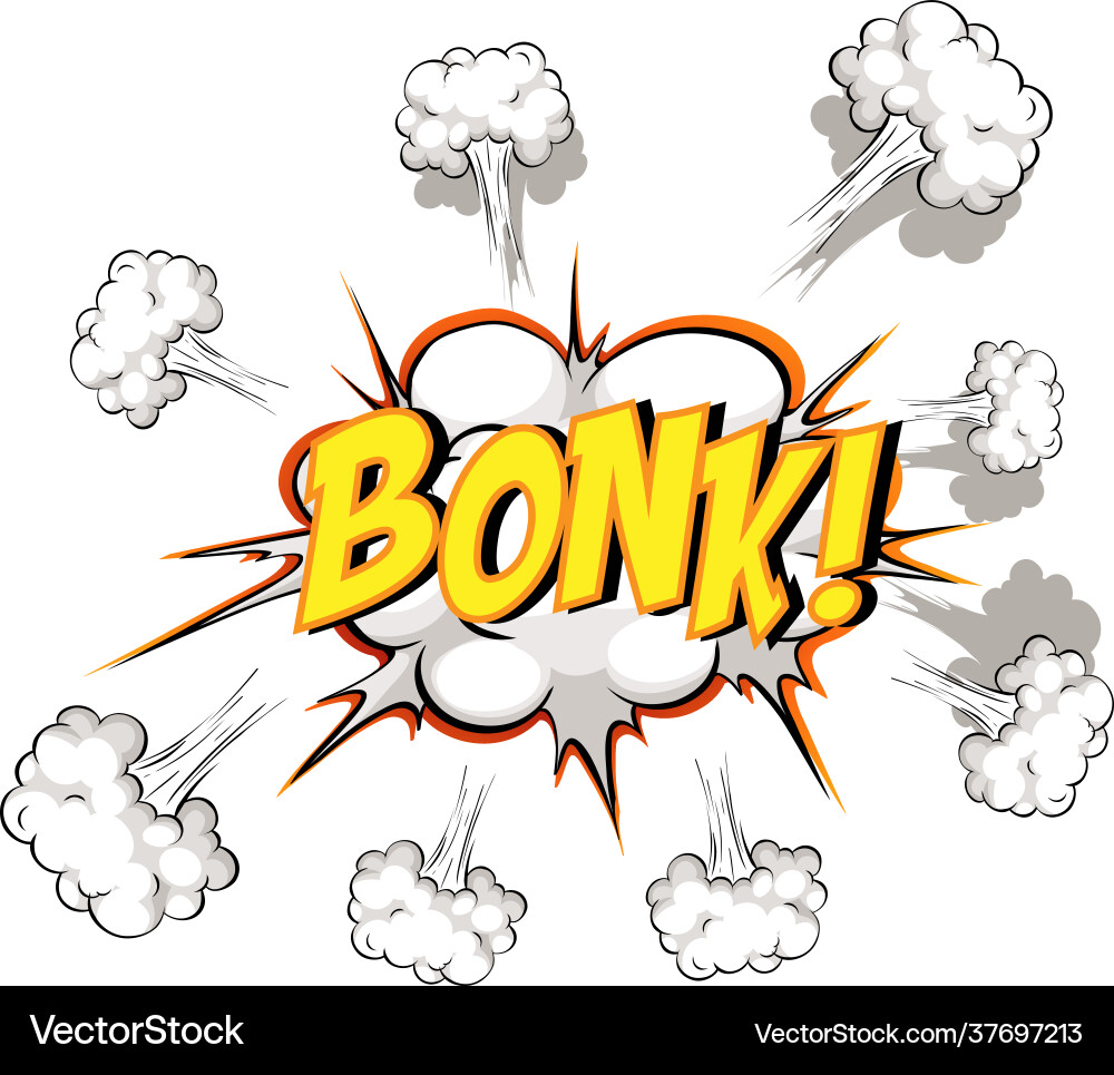 Comic Sprachblase mit Bonk Text Lizenzfreies Vektorbild