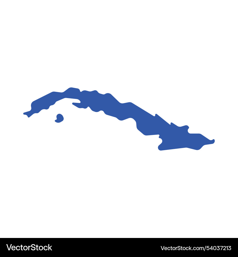 Cuba country map border icon Royalty Free Vector Image