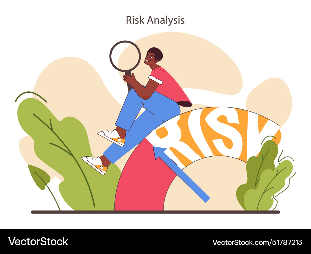 Decision-making with risk assessment strategic Vector Image