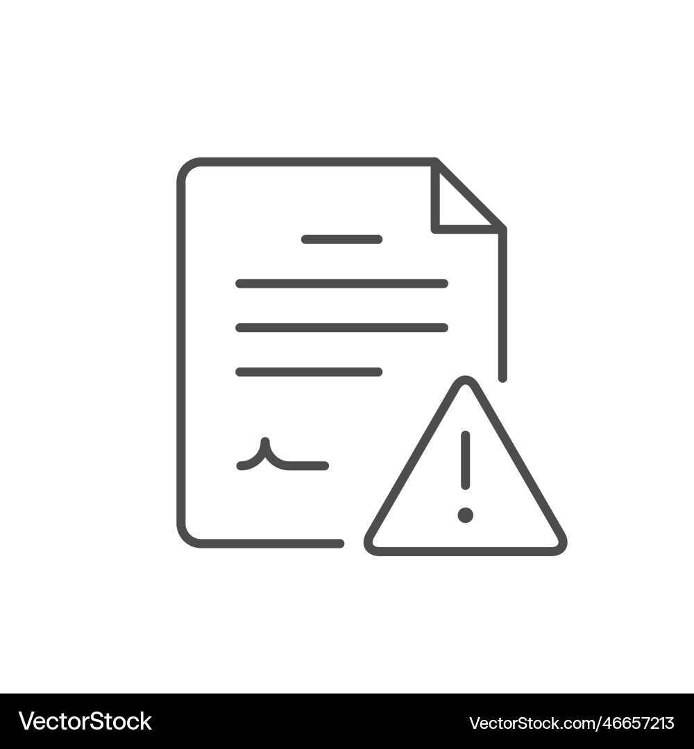Important document line outline icon Royalty Free Vector