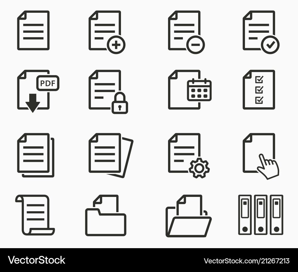 Paper and documents file format - archive Vector Image