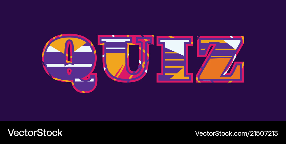 Quiz concept word art Royalty Free Vector Image