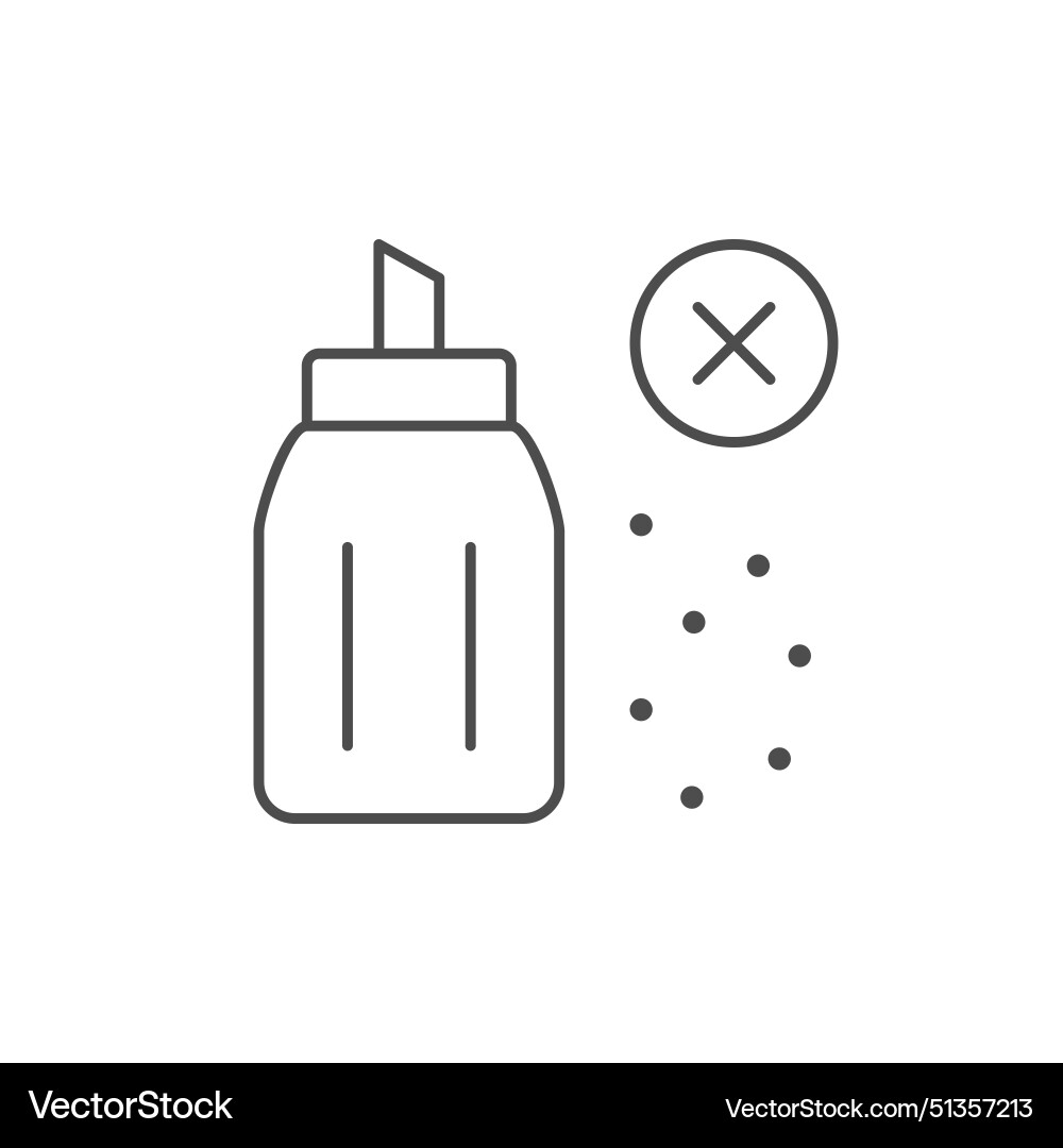 Salt free line outline icon Royalty Free Vector Image