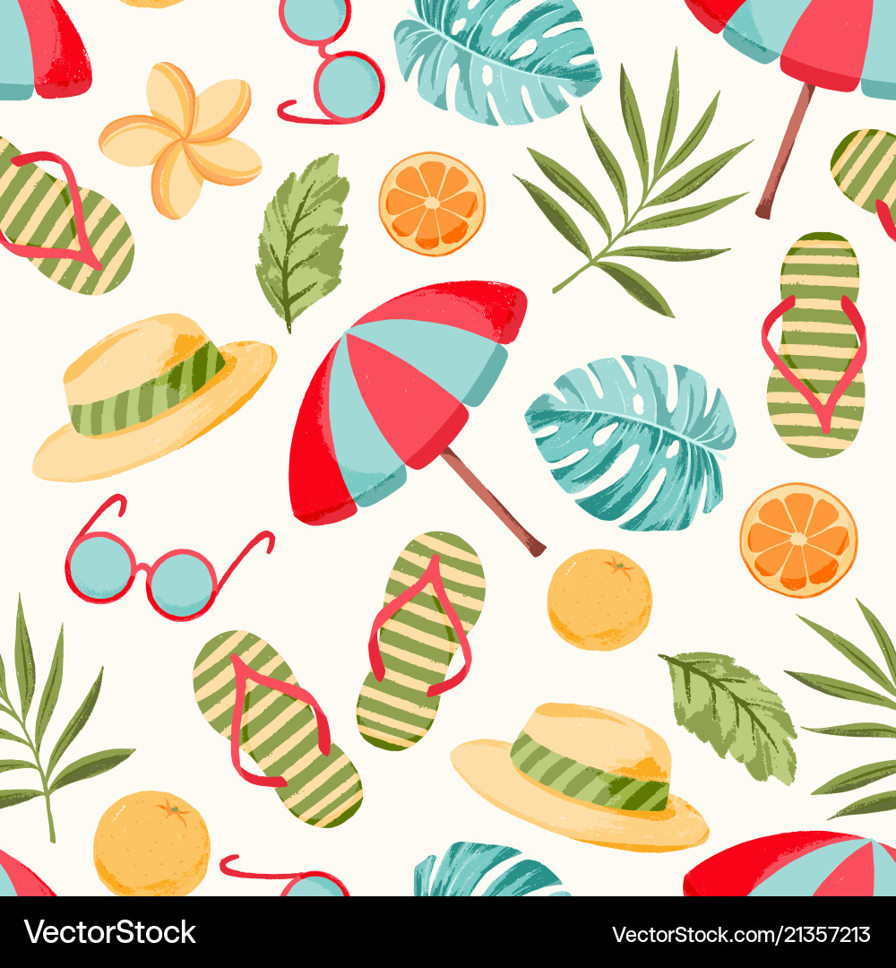 Summer Vacation Pattern Royalty Free Vector Image