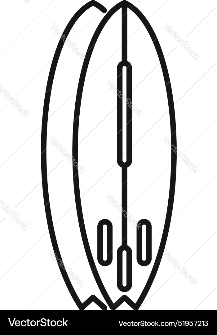 Surfboard icon representing surfing sport Vector Image