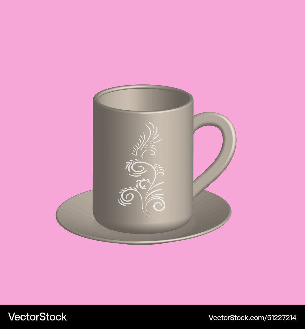3d coffee mug Royalty Free Vector Image - VectorStock