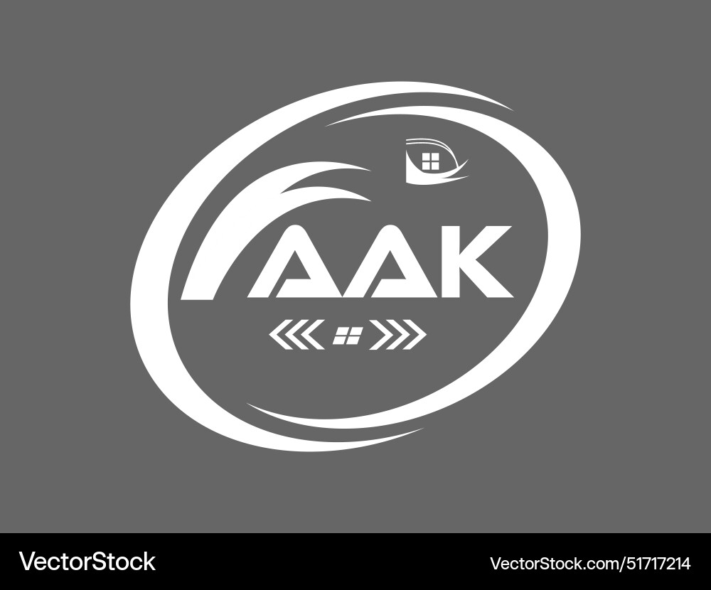 Aak letter logo design simple and modern Vector Image